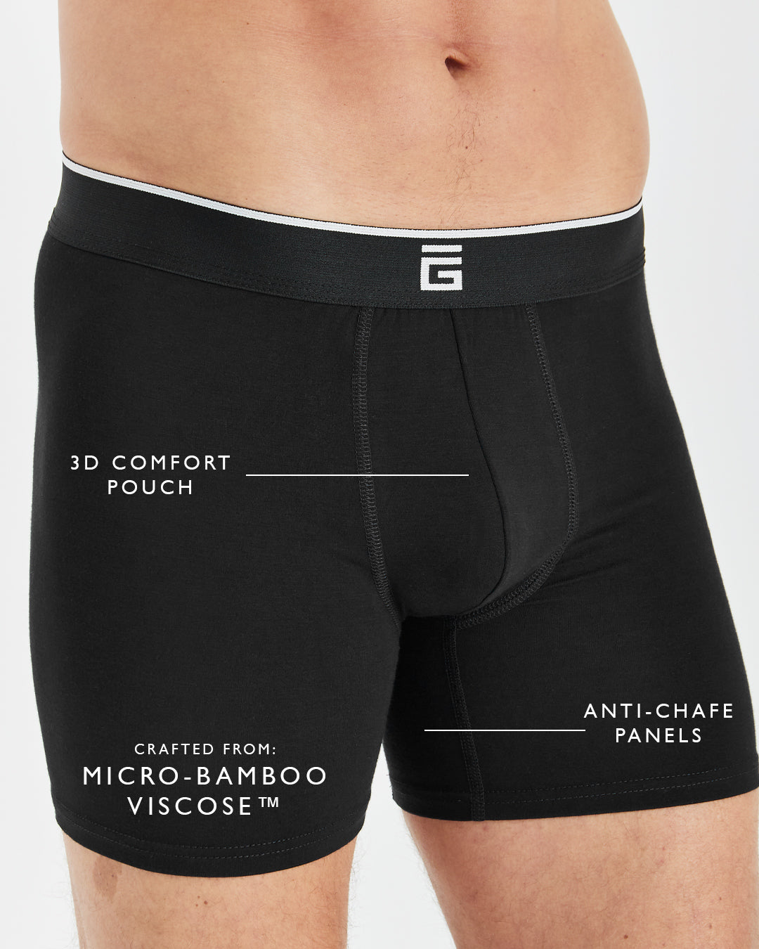 The Bamboo Boxer - Nero Black