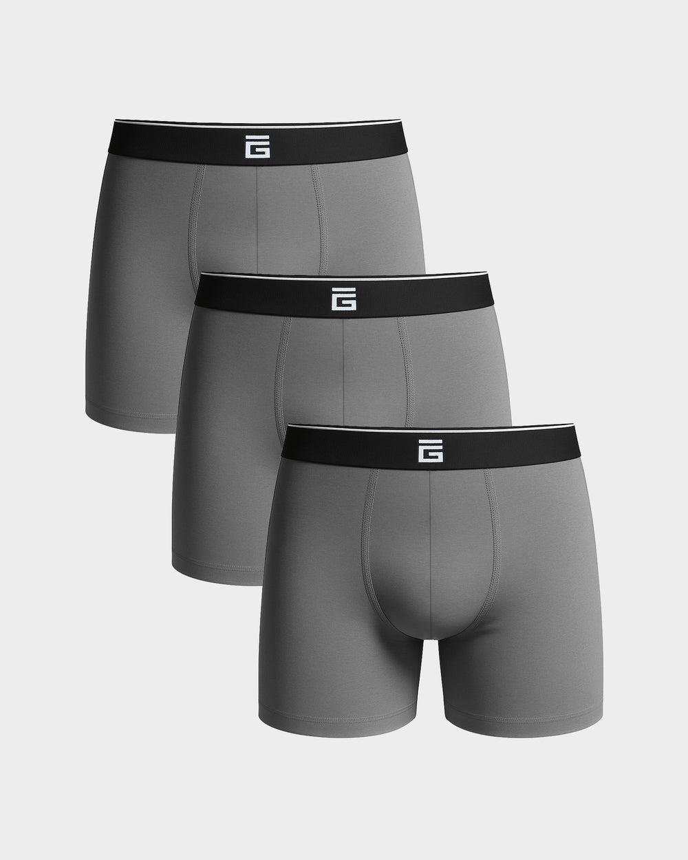 Luxe Bamboo Boxers - Space Grey - 3 Pack